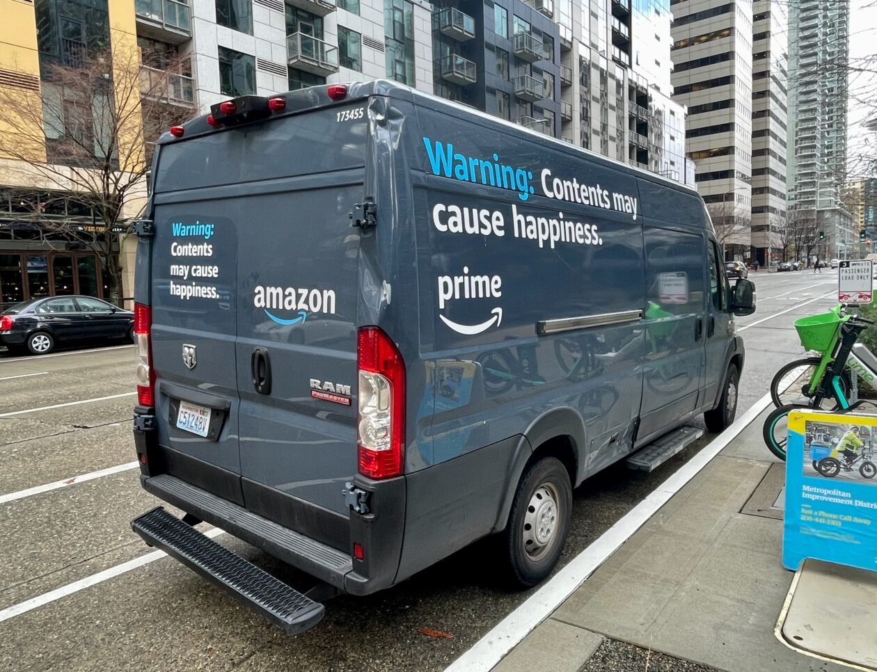 Try more smiles? Amazon is introducing a quirky mix of new slogans on ...